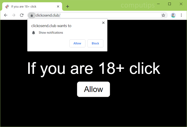 How to Remove Clickosend.club - CompuTips