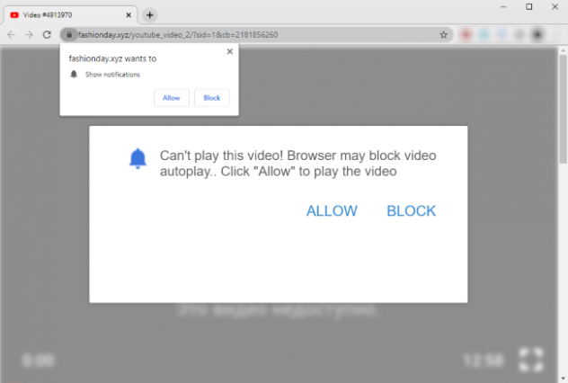 How to remove Fashionday.xyz pop-up notifications - CompuTips