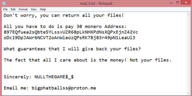 How to remove NULLTHEGAME ransomware - CompuTips