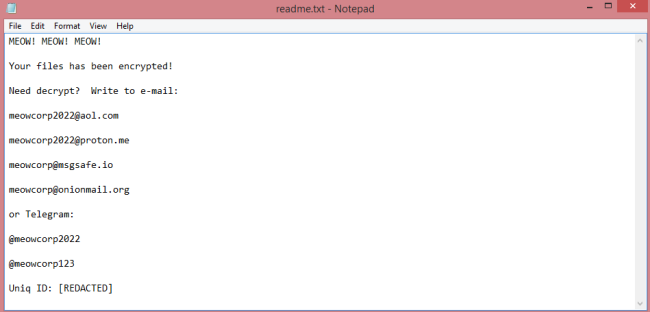 How to remove MEOW ransomware - CompuTips